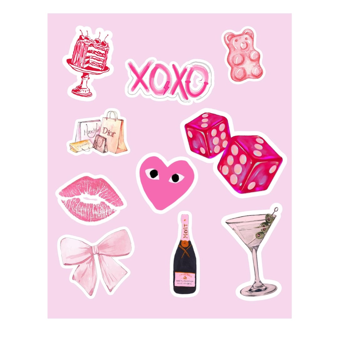 Girly Stickers Aesthetic Pink Coquette Pinterest Girl Stickers ...