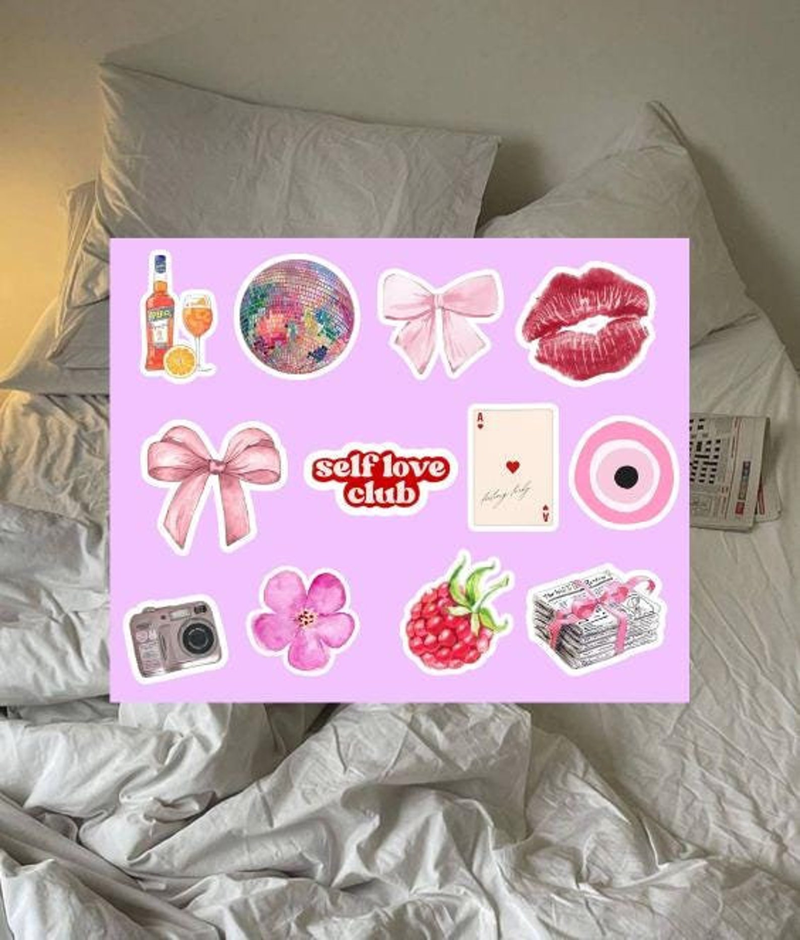 Aesthetic Pinterest Sticker Set, Laptop, Bullet Journal Sticker Bundle ...