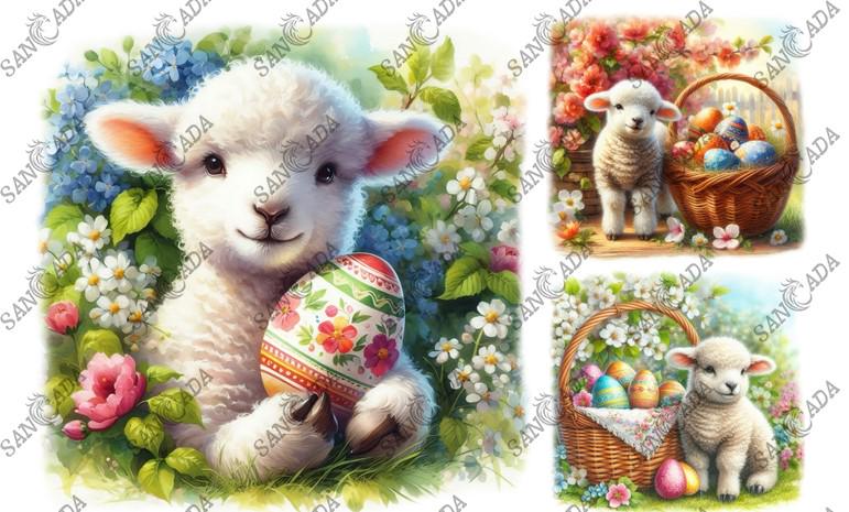 Easter Lamb - Digital Decoupage Paper - A4 Size #RP0075 - Etsy