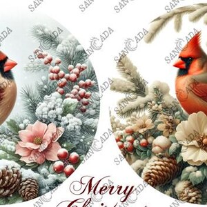 Beautiful Cardinal Birds Digital Download for Decoupage - A4 Size ...