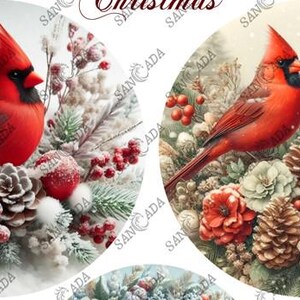 Beautiful Cardinal Birds Digital Download for Decoupage - A4 Size ...