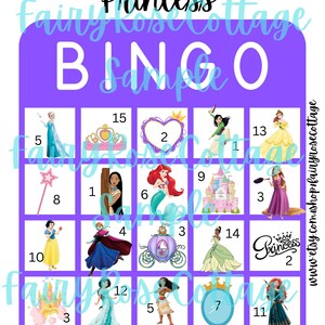 Princess BINGO Savings Game Board | Savings Challenge Game | Money ...