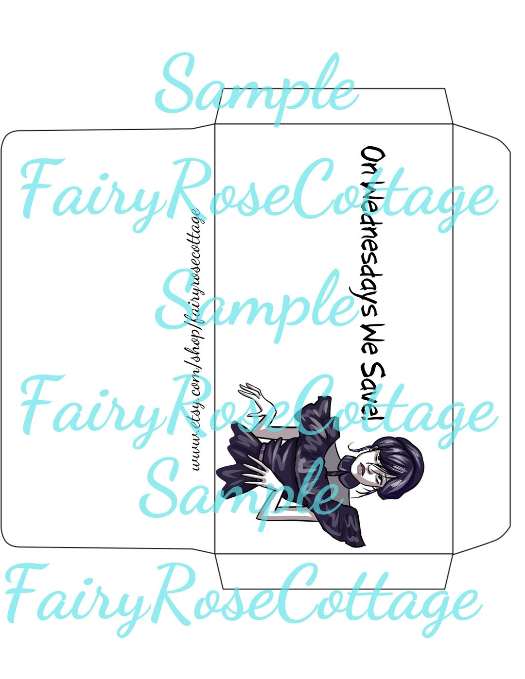Cash Saving Envelope Challenge, Printable Envelope Only, for Wednesday ...