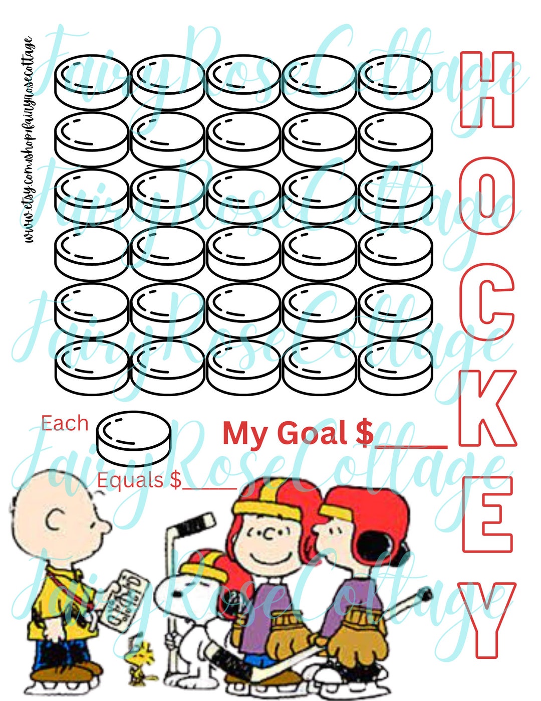 Savings Challenge for Kids Activities Peanuts Savings Tracker Savings ...