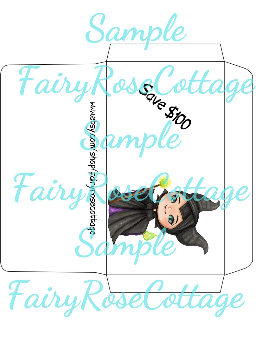 Cash Saving Envelope Challenge, Printable Envelope Only, for Villain ...