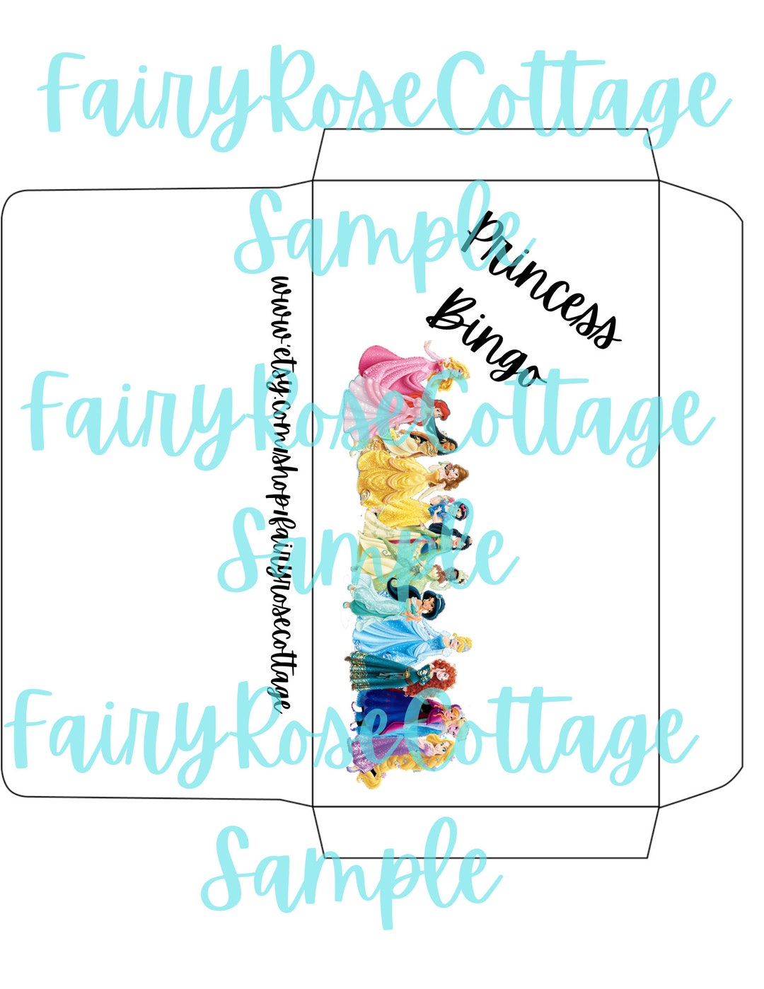 Cash Saving Envelope Challenge, Printable Envelope Only, for Princess ...