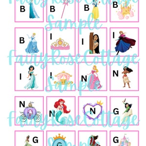 Princess BINGO Savings Game Board | Savings Challenge Game | Money ...