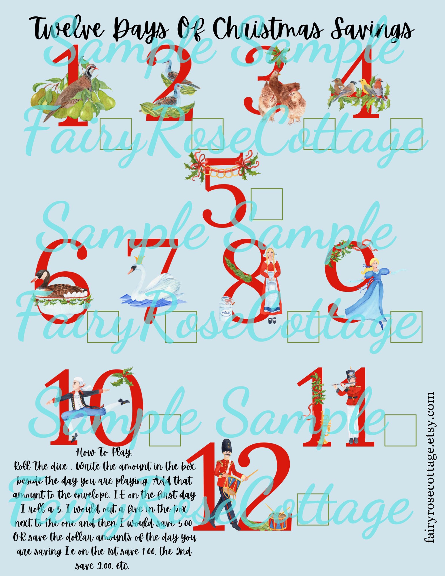 Christmas Savings Challenge Savings Challenge Printable - Etsy