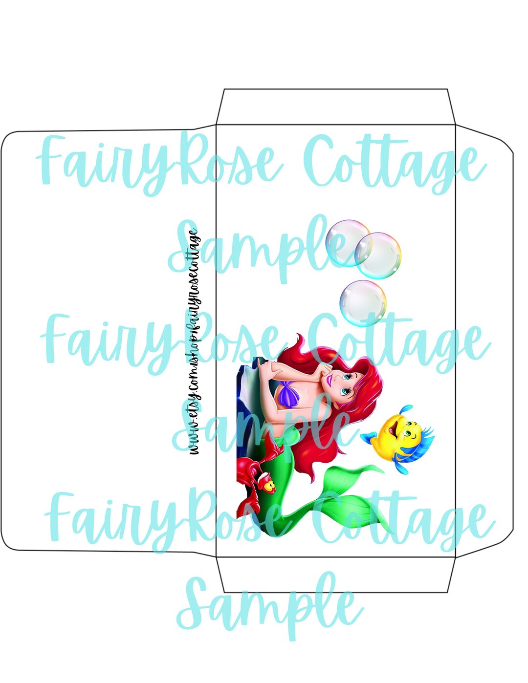 Cash Saving Envelope Challenge, Printable Envelope Only, for Mermaid ...