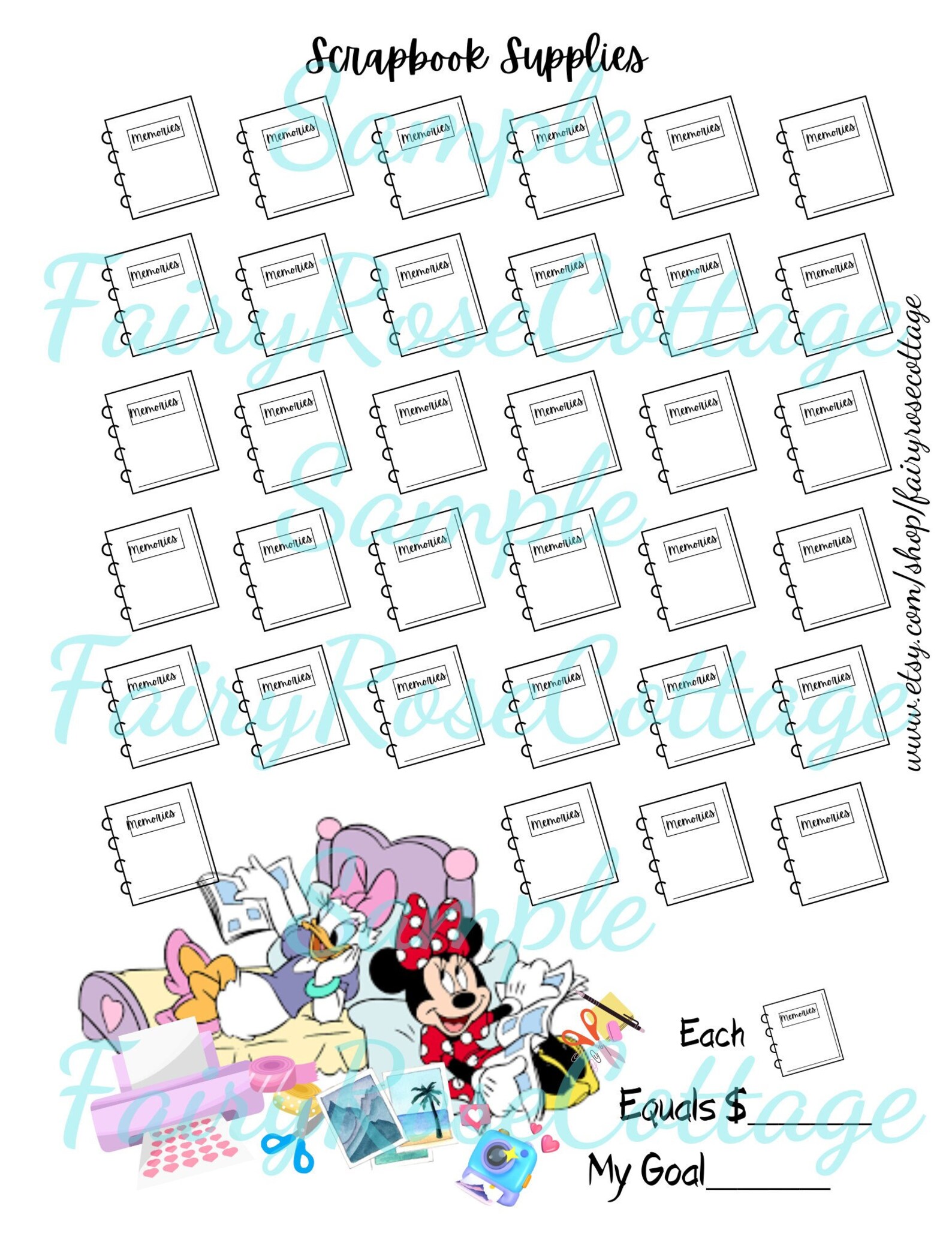 Scrapbook Supplies Savings Tracker | Money Challenge (digital Download ...