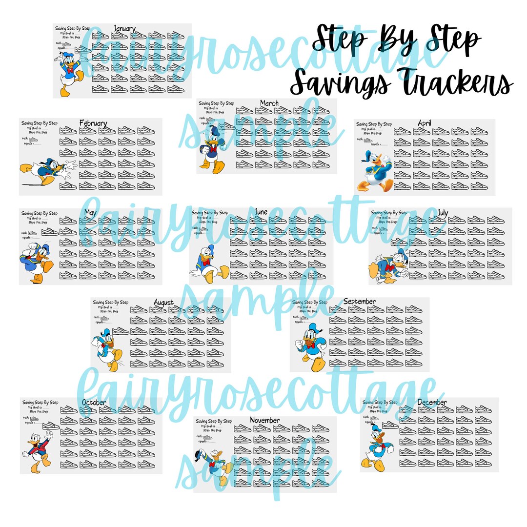 Walking Tracker Printable, Step Tracker, Fitness Tracker, Theme Park ...