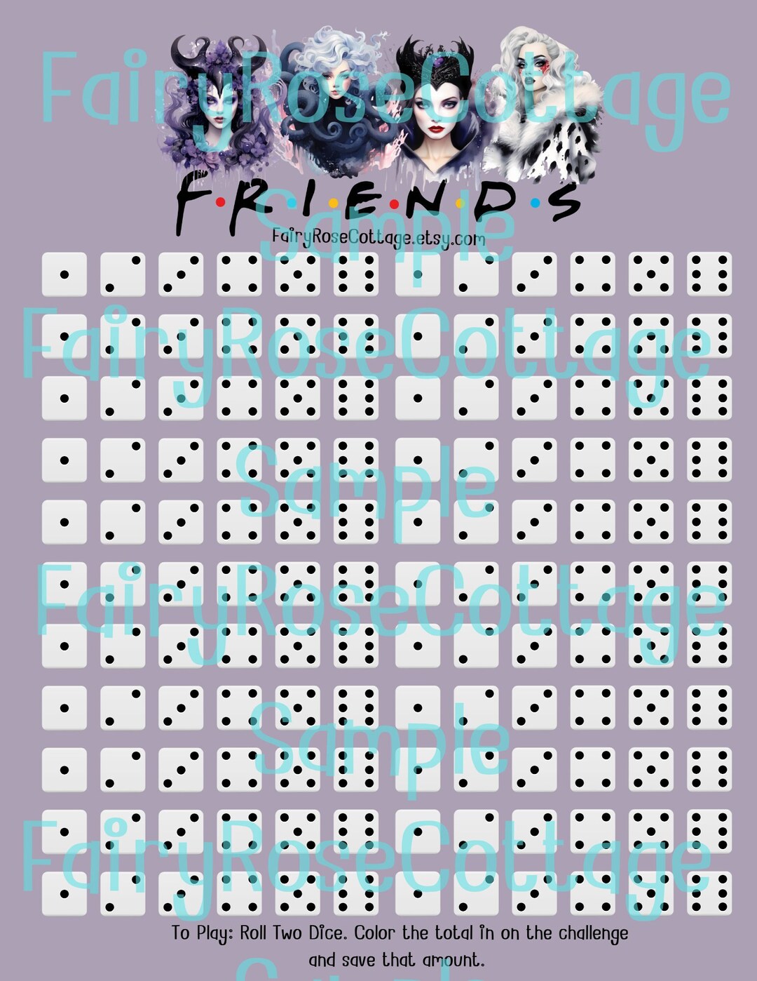 Savings Challenge, Villain Queen Dice Savings Game, Savings Tracker ...