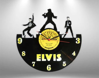 Vinyl Record Album Laser Cut Wall Clock Elvis Presley - Etsy