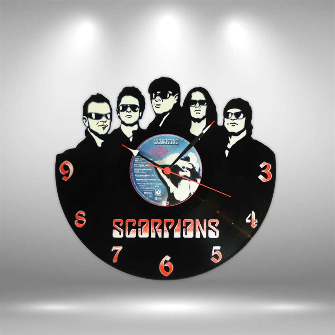 Scorpions Vinyl Record Clock, Clock,band Clock, Vinyl Record Clock ...