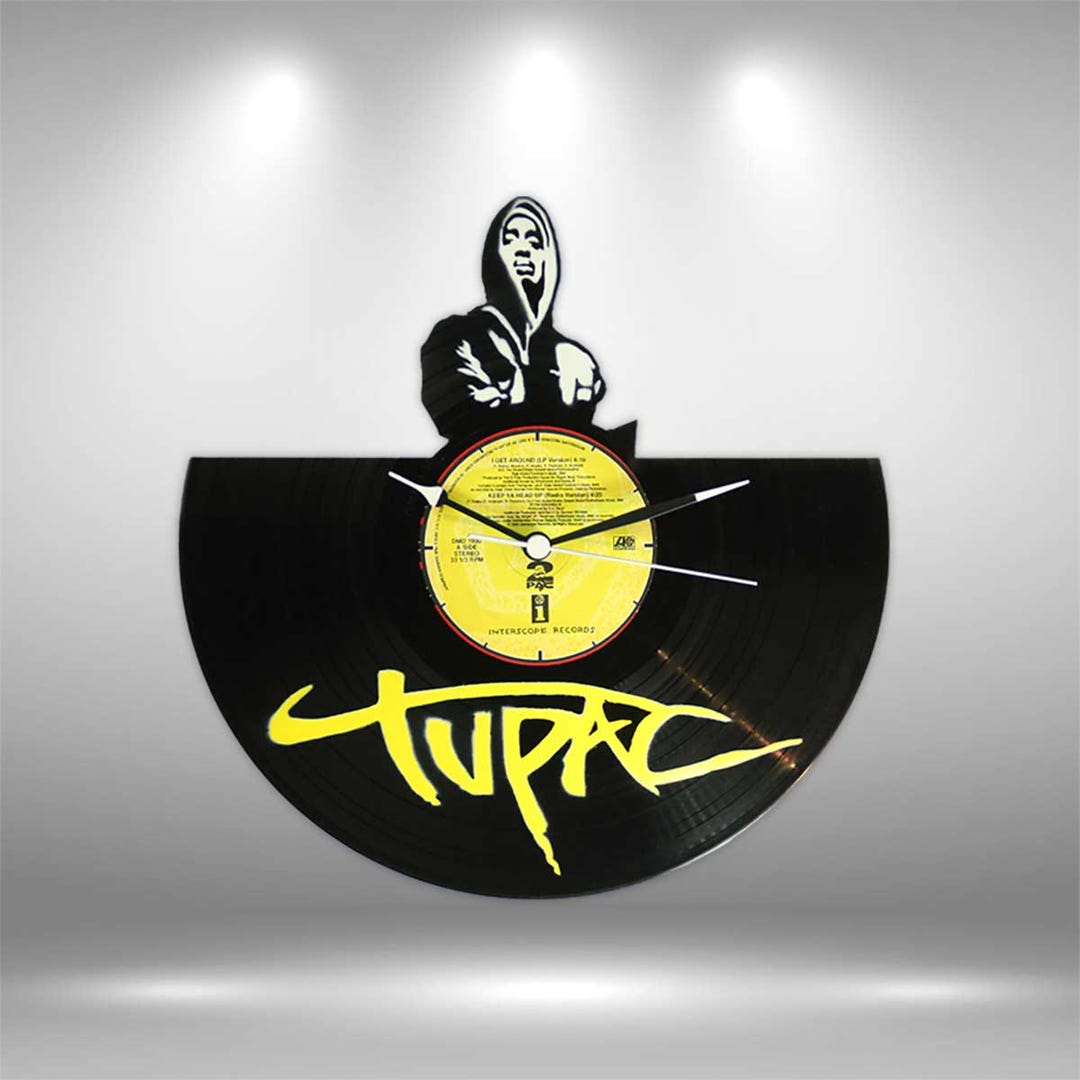 Tupac Vinyl Record Clock - Etsy