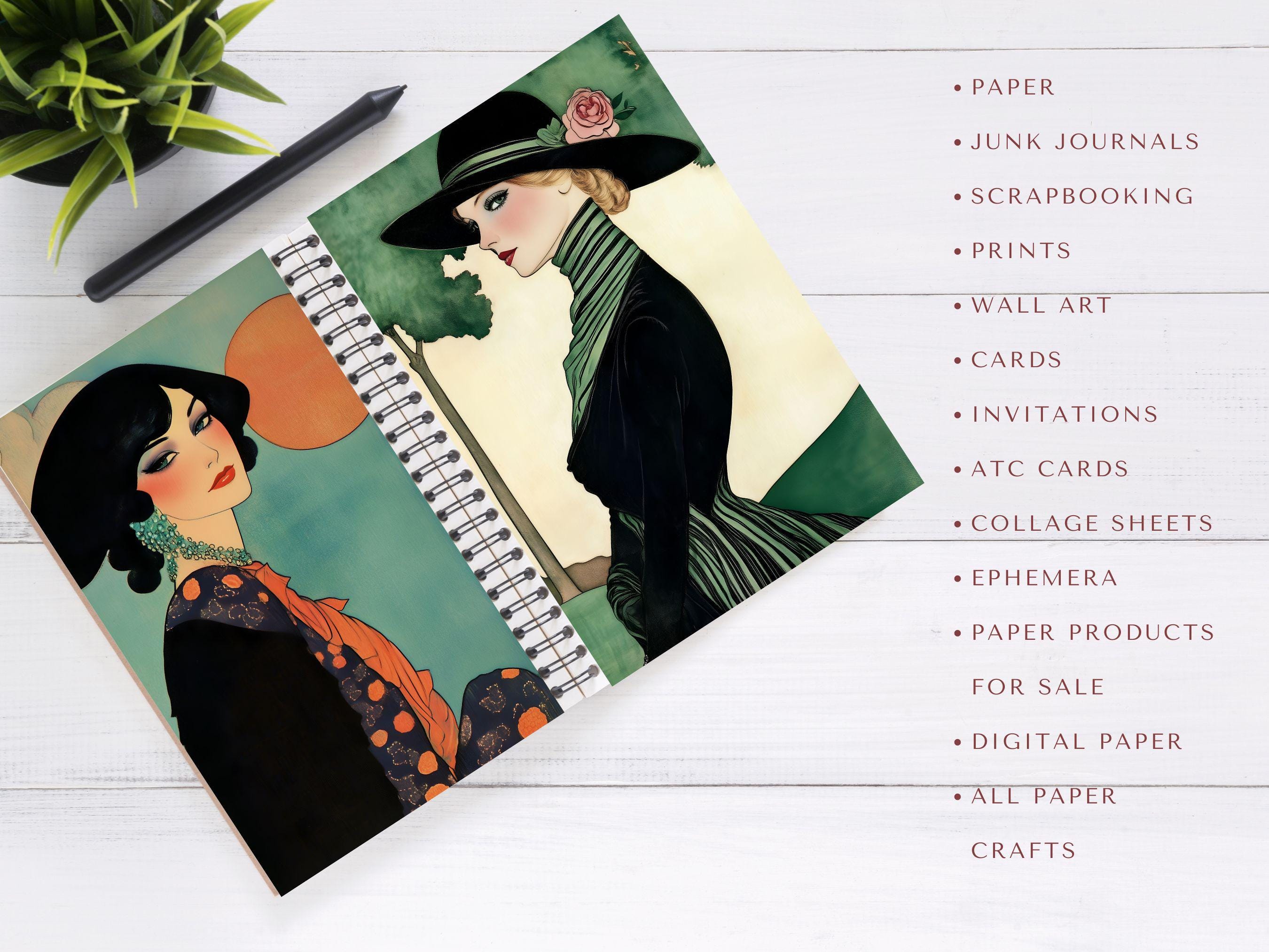 VINTAGE FASHION ILLUSTRATION Set | Printable Wall Art, Vintage Magazine ...