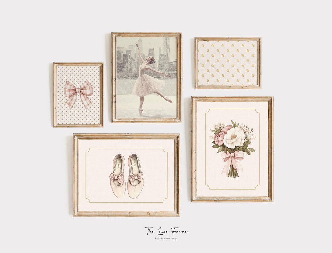 Ballet Nursery Wall Art Set, Vintage Ballet Gallery, Ballerina Prints ...