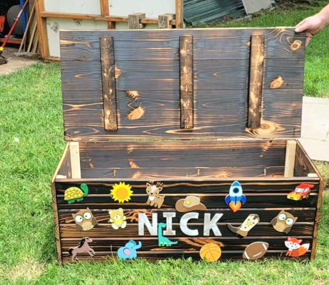 Custom Hand Crafted Toy Box With Custom Personalization. - Etsy