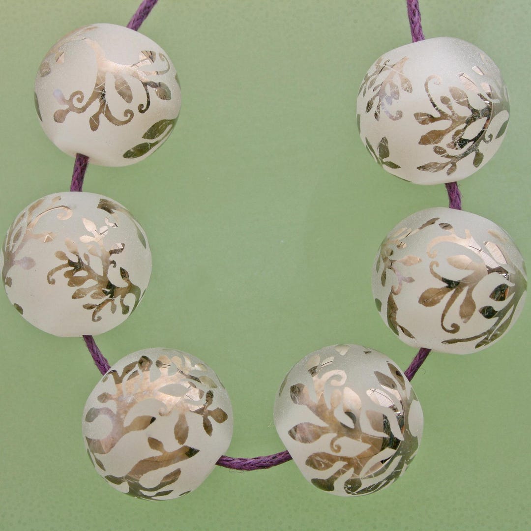 Handmade Glass Sphere Beads Set of 6 - Fantasy Forest - Etsy