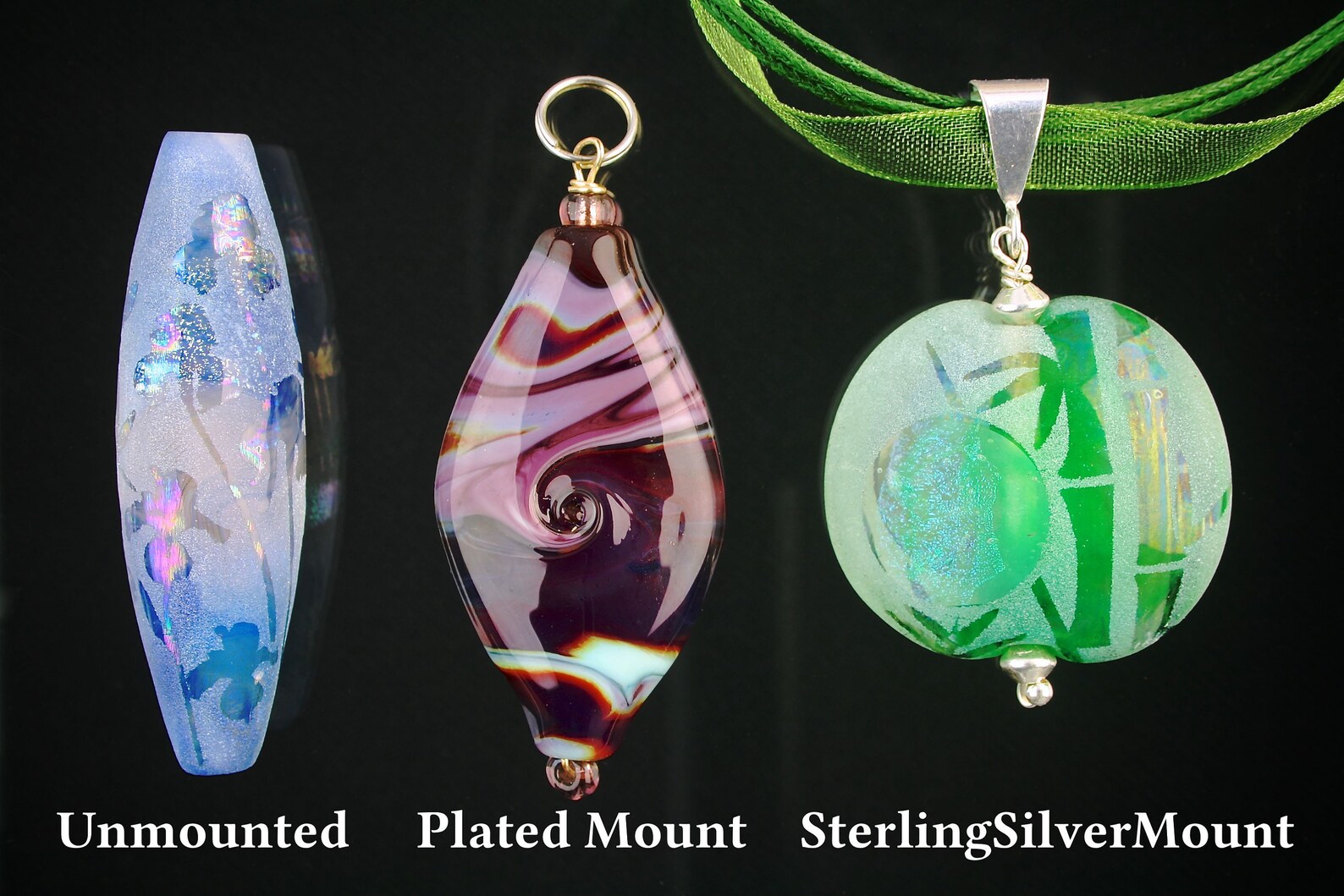 Folklore Cave Painting Glass Focal Lentil Bead Handmade - Etsy