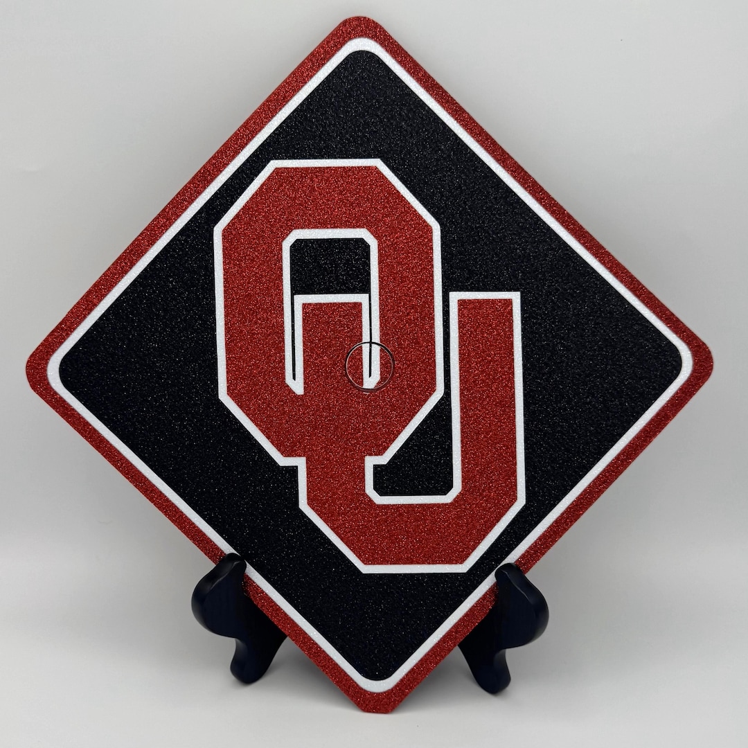 Bold Boards Custom Graduation Cap Topper: Oklahoma University - Sooners ...