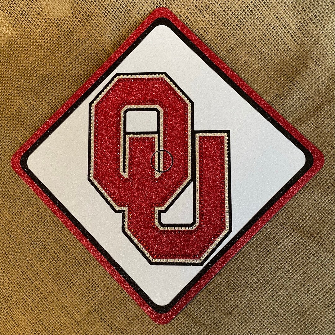 Bold Boards Custom Graduation Cap Topper: Oklahoma University - Sooners ...