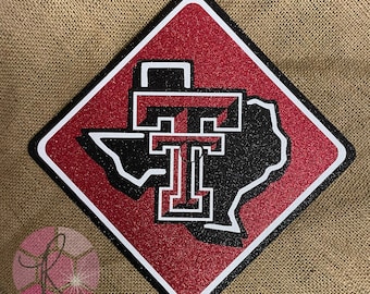 Bold Boards Graduation Cap Topper Decorated Texas Tech - Printed Finish ...