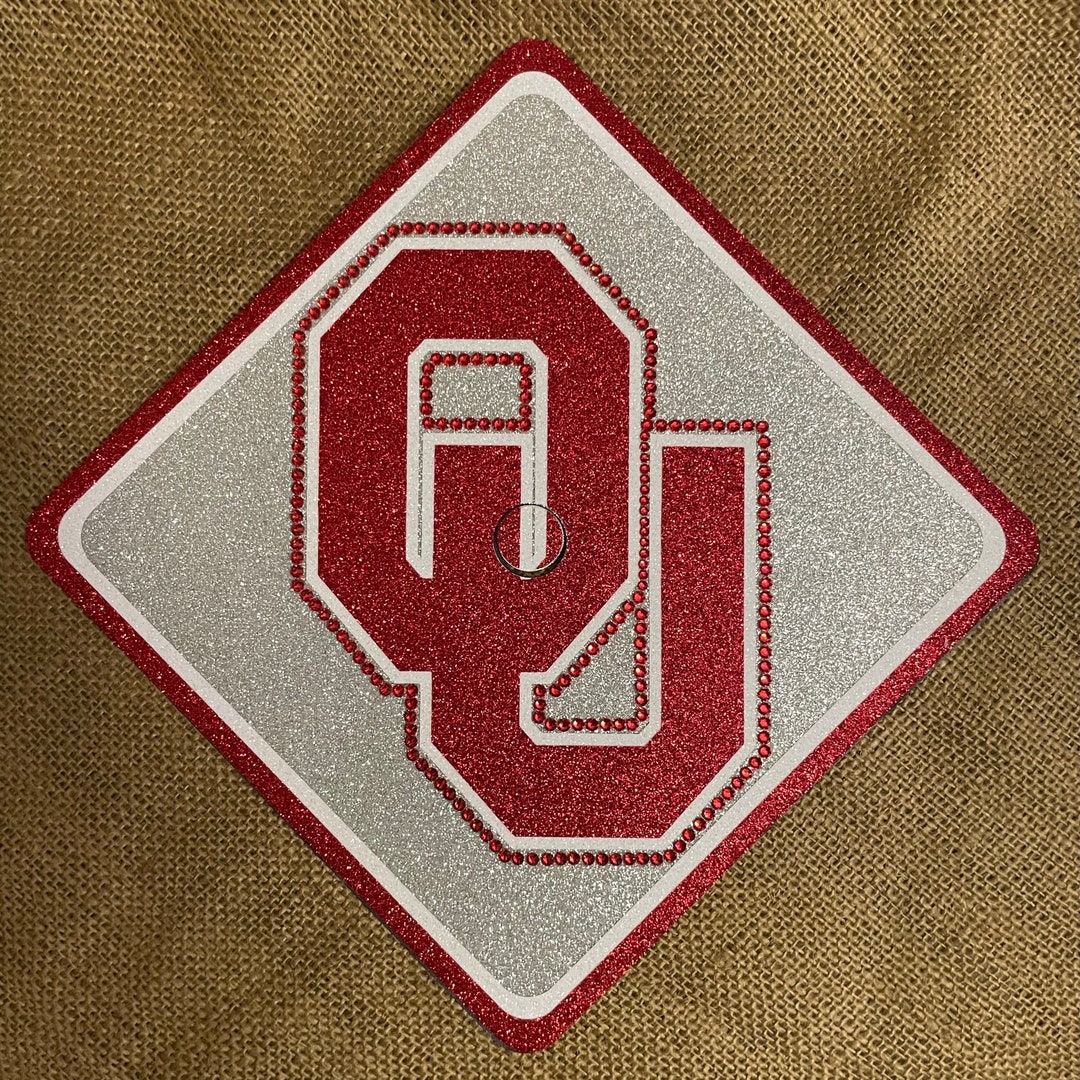 Graduation Cap Topper: Oklahoma University Sooners Glitter Bling - Etsy