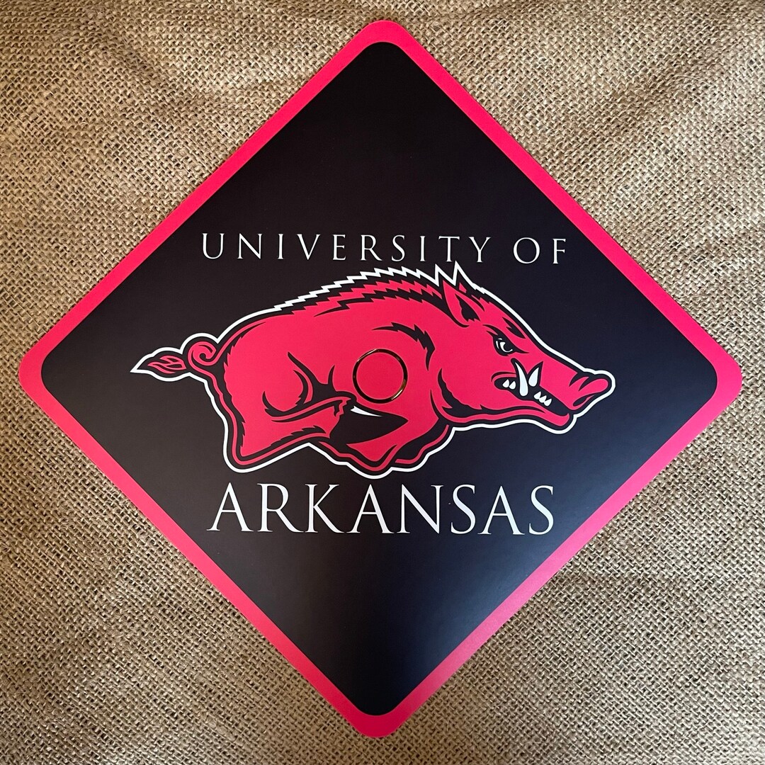 Graduation Cap Topper Custom Design Decorated University of Arkansas ...