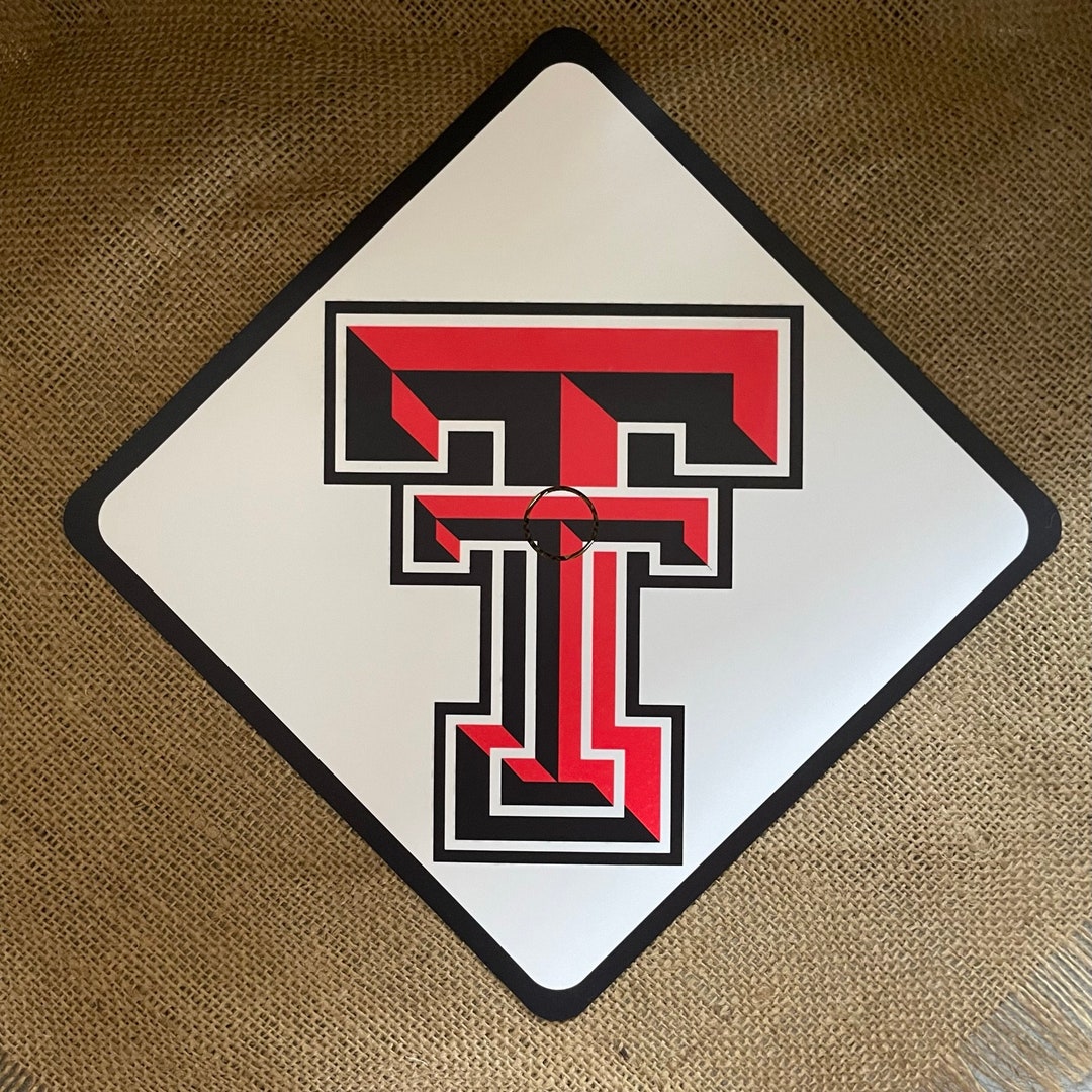 Graduation Cap Topper Custom Design Decorated Texas Tech - Printed ...