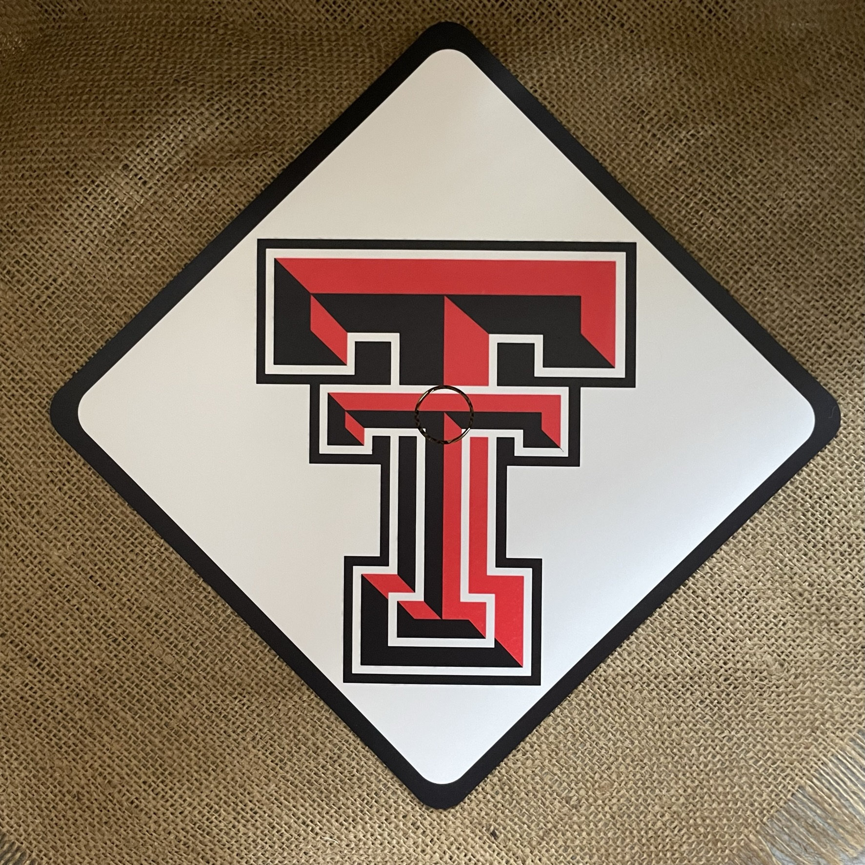Graduation Cap Topper Custom Design Decorated Texas Tech Matte Finish ...