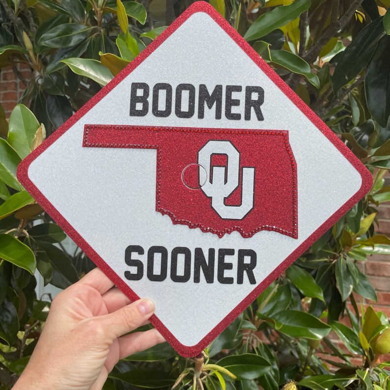 Custom Graduation Cap Topper: University of Oklahoma Sooners - Etsy