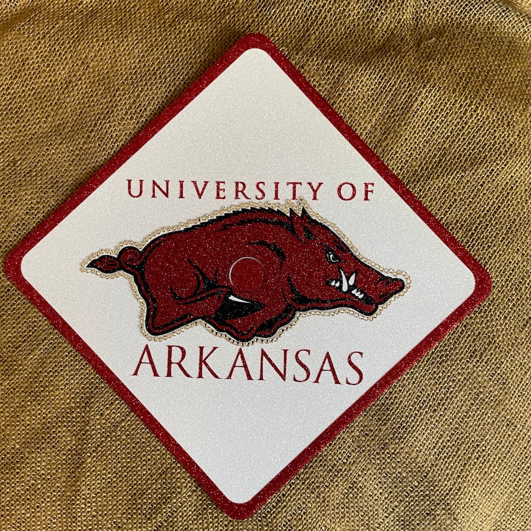 Graduation Cap Topper: University of Arkansas Razorbacks Glitter Bling ...