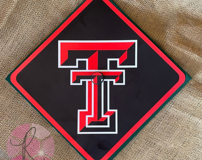 Bold Boards Graduation Cap Topper Decorated Texas Tech - Printed Finish ...