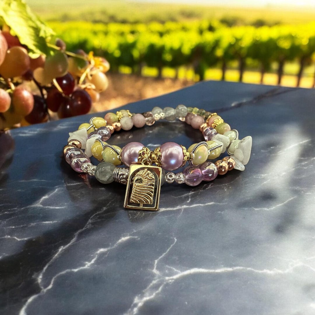 Multi Wrap Layer Wrap Stack Stretch Beaded Bracelet With Celestial Moon ...