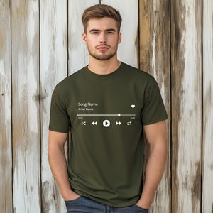 Custom Music Player T-shirt Personalized Favorite Song Tee With Artist ...