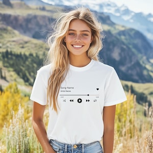 Custom Music Player T-shirt Personalized Favorite Song Tee With Artist ...