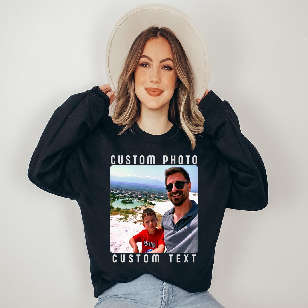 Your Photos Custom Hoodie Personalized Sweatshirt Custom Image & Text ...