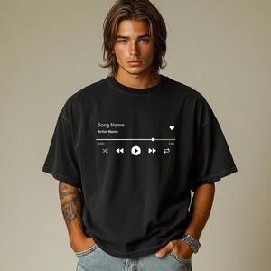 Custom Music Player T-shirt Personalized Favorite Song Tee With Artist ...
