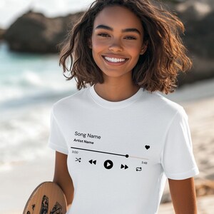 Custom Music Player T-shirt Personalized Favorite Song Tee With Artist ...