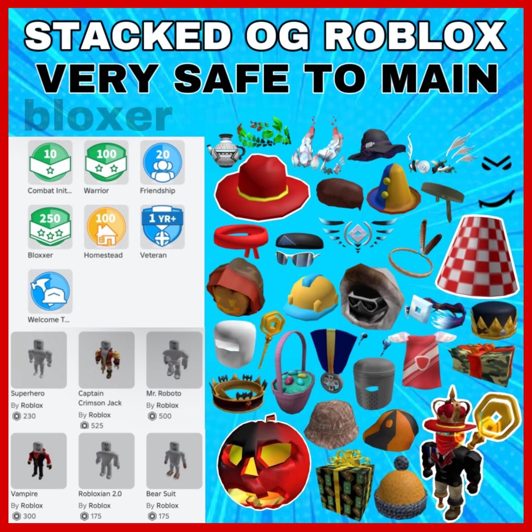 STACKED Roblox Account Super Rare Items Classic Pumpkin Tons of Offsale ...