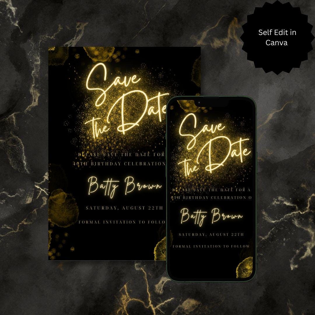 Digital Save the Date Event Invitation - Etsy