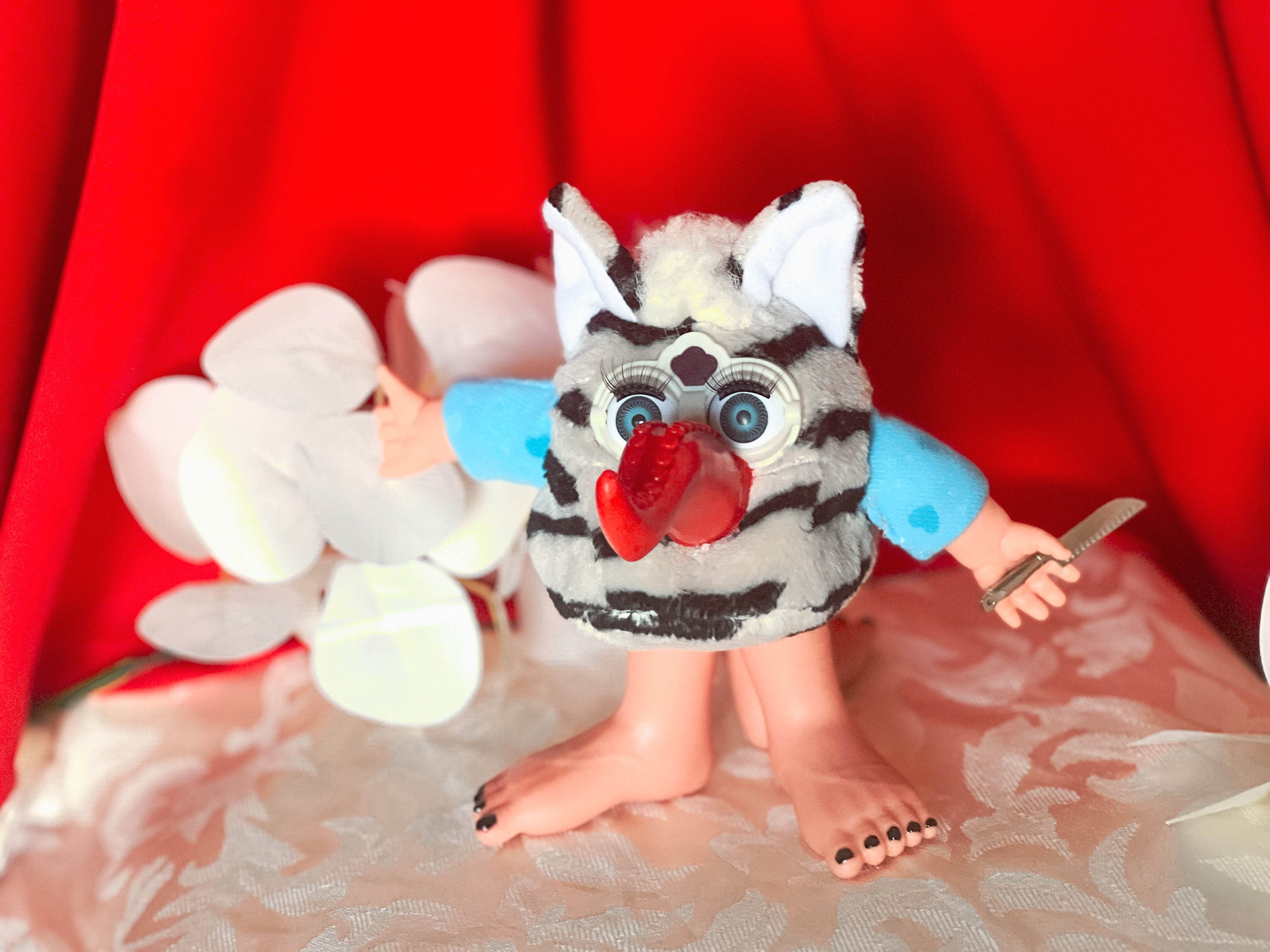 White & Black Ugly Furby Cursed Meme Toy Gift - Etsy