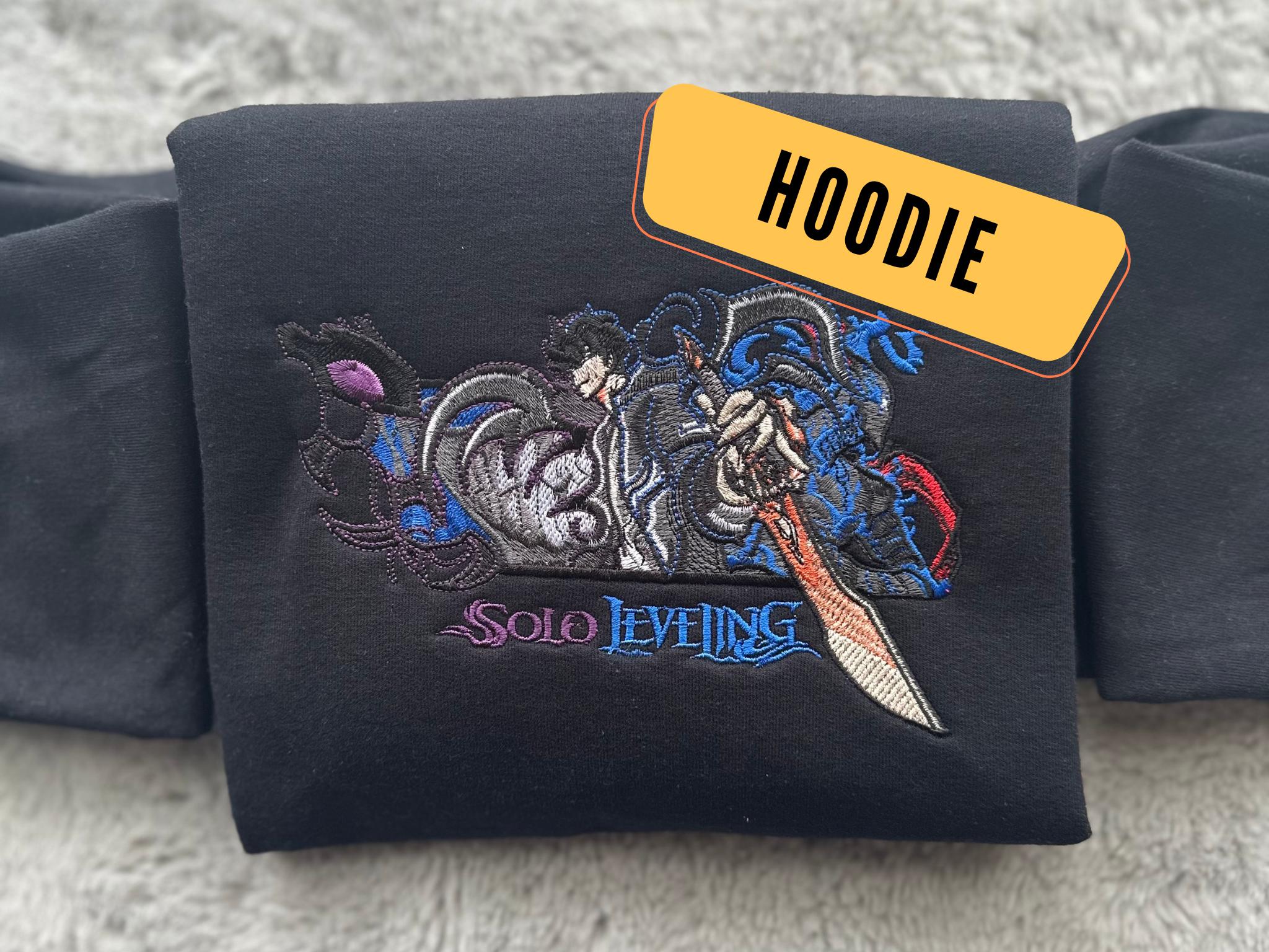 Solo Leveling HOODIE Anime Embroidered Sweatshirt, Embroidered Anime ...
