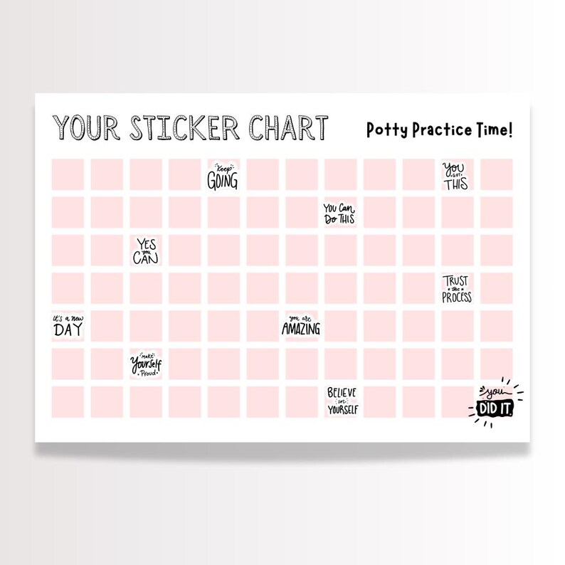 Potty Practice Sticker Chart - Etsy