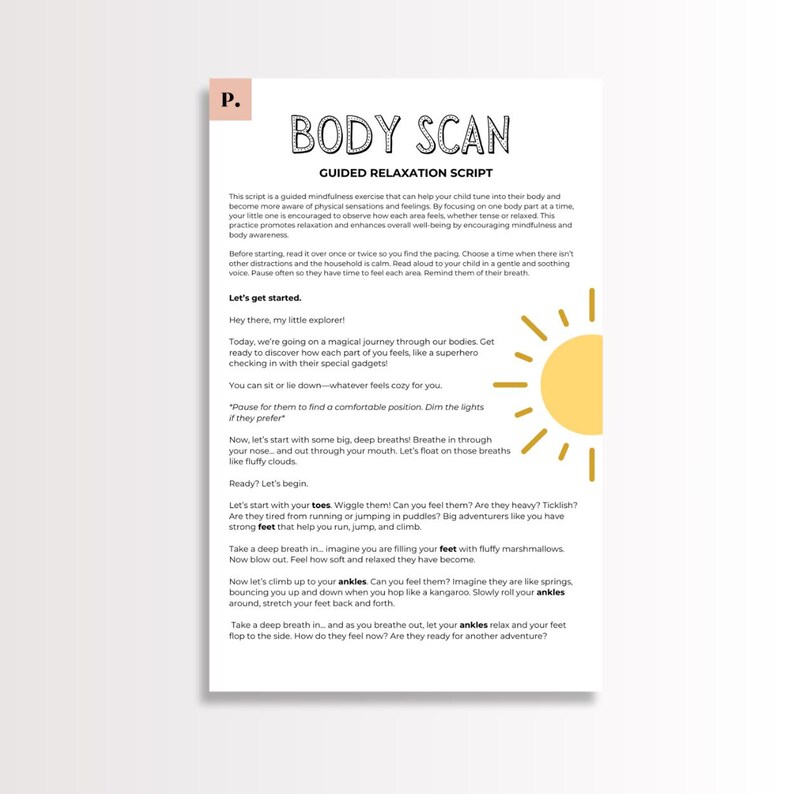 Body Scan Guided Relaxation Script - Etsy