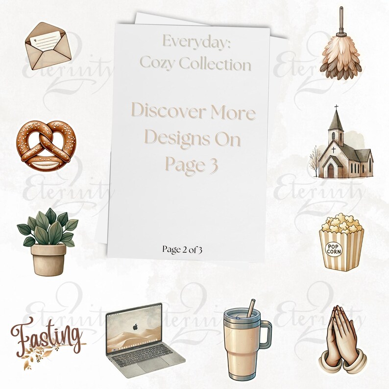 Cozy Christian Stickers for Planners, Neutral Aesthetic, Faith-based ...