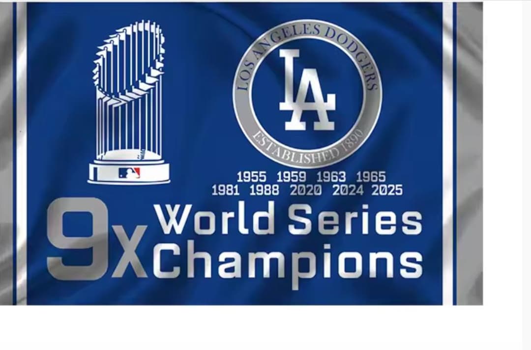 My LAD Parody Custom#4 9x World Champions Baseball Flag / Banner Fan ...