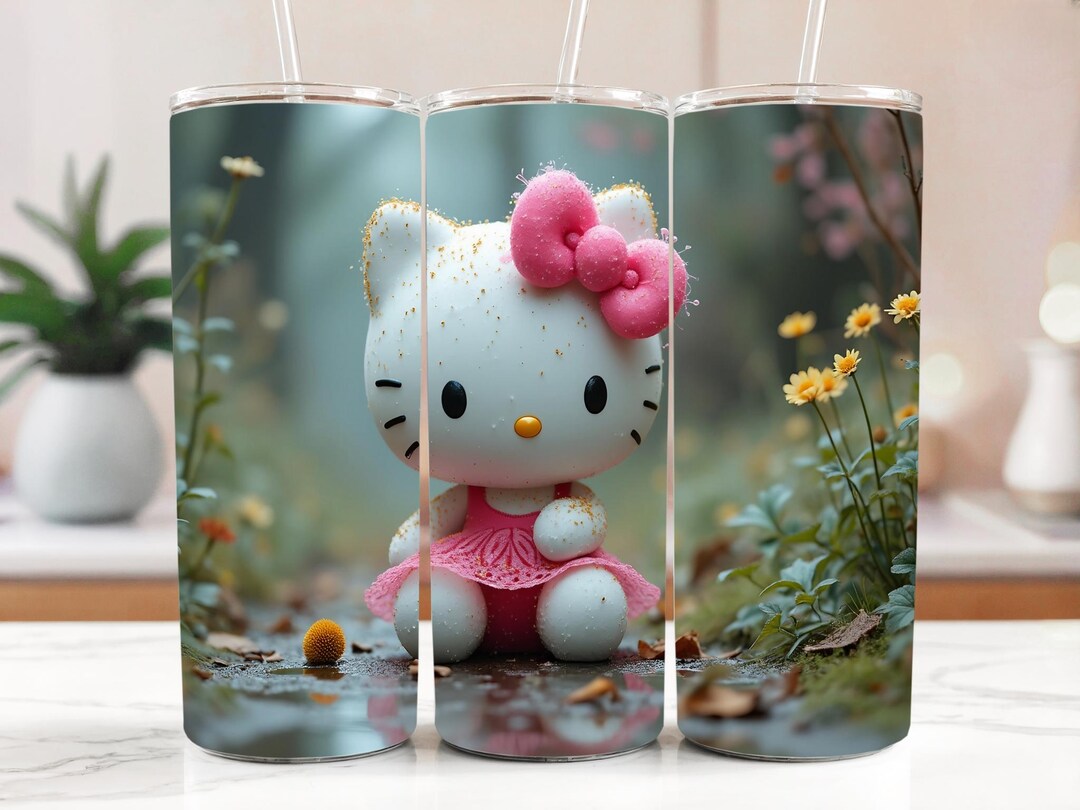 Hey Kitty, Kitty, Cartoon 20 Oz Skinny Tumbler Wrap. Great for ...