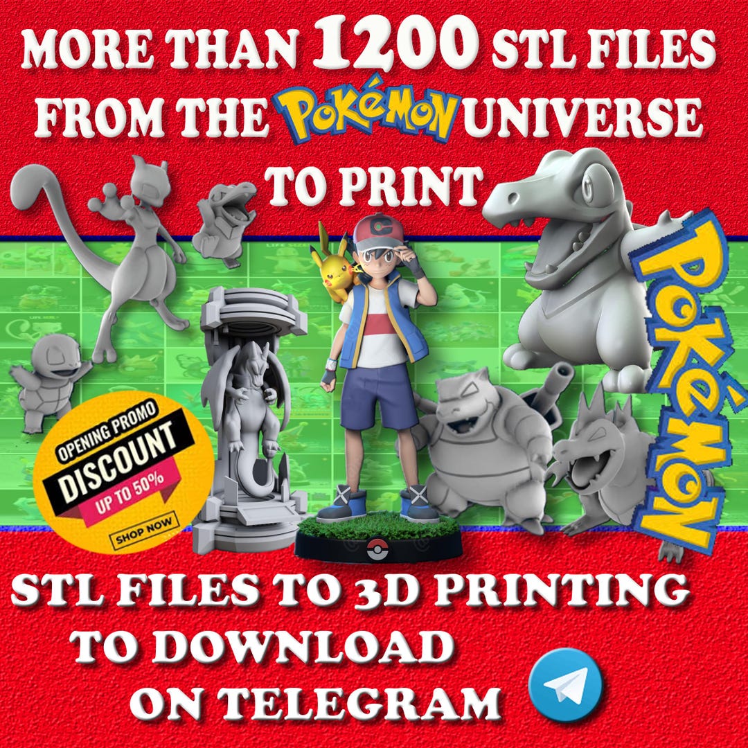 MEGA PACK De Más De 1200 Archivos Stl Del Universo POKEMON Para ...